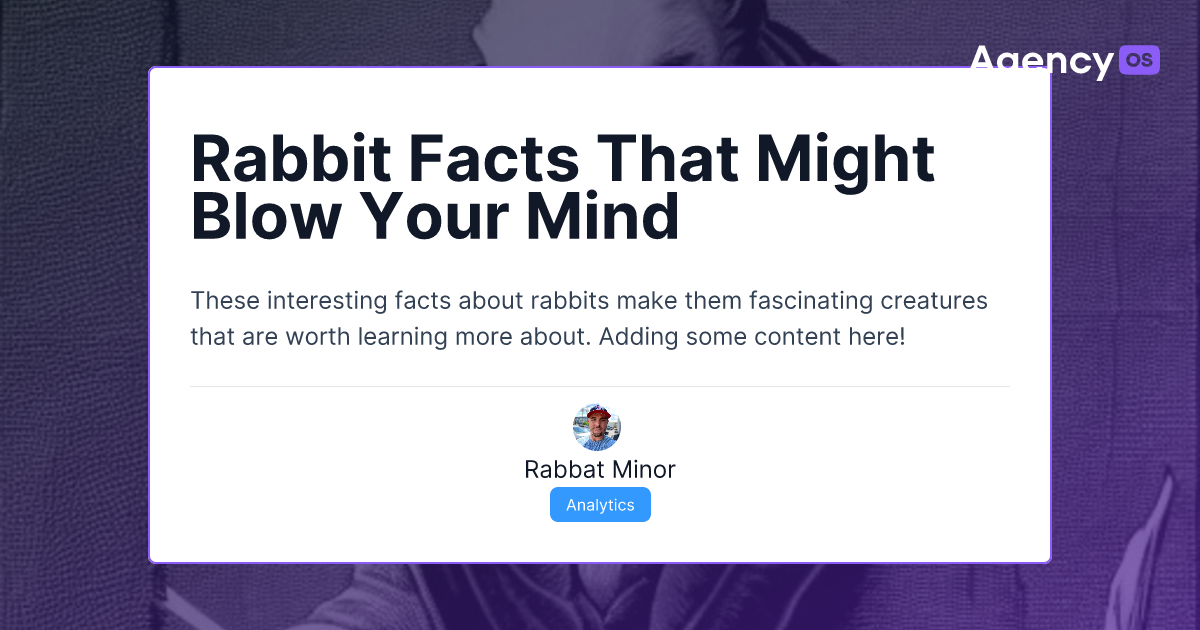 Rabbit Facts That Might Blow Your Mind - Agency OS
